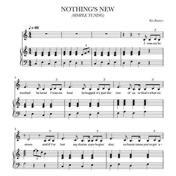 NOTHING'S NEW Sheet Music Download – Rio Romeo